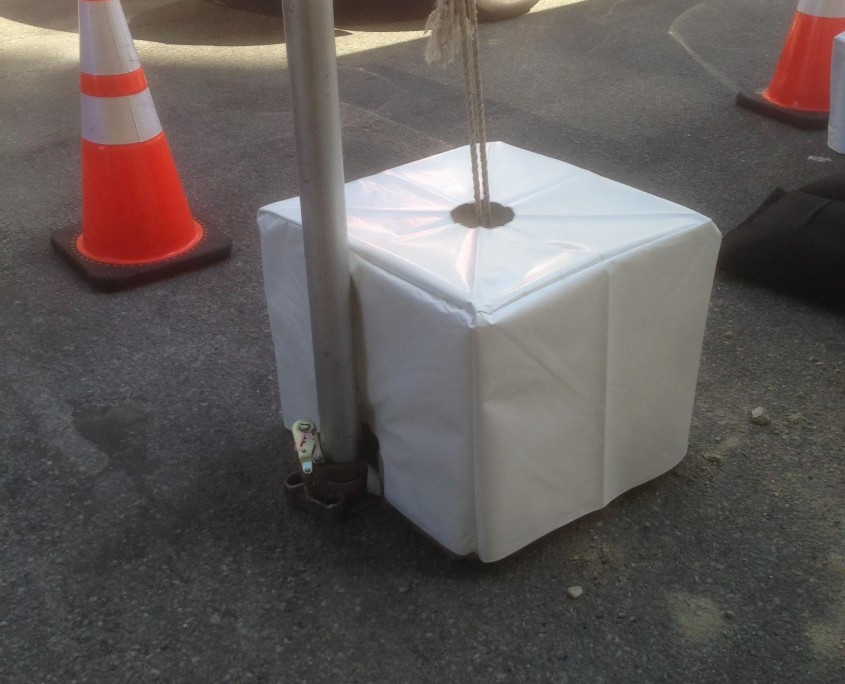 Tent Ballast System Tentwares|cement blocks